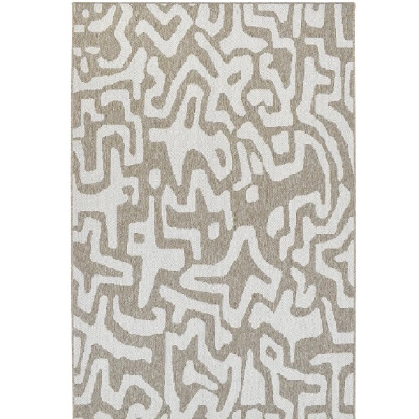 Indoor Abstract Shapes Sand rug - Afrihouse